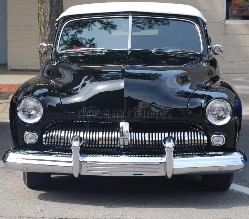 Carro Convertível Preto Do Vintage Foto de Stock - Imagem de alto ...