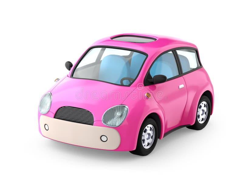Carro Cor-de-rosa Bonito Pequeno Ilustração Stock - Ilustração de ...