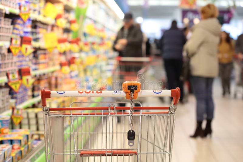 Carro de compras foto de archivo editorial. Imagen de comprador - 48104443