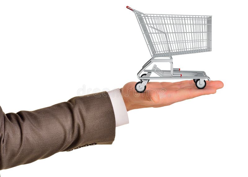 Carro De La Compra En Brazo De Los Businessmans Foto de archivo ...