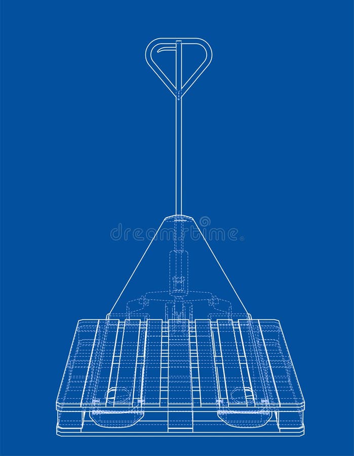 Carro De Paleta De La Mano Vector Ilustración del Vector - Ilustración ...