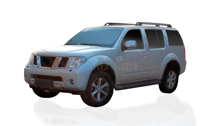 Carro de prata de SUV foto de stock. Imagem de motor - 15031012