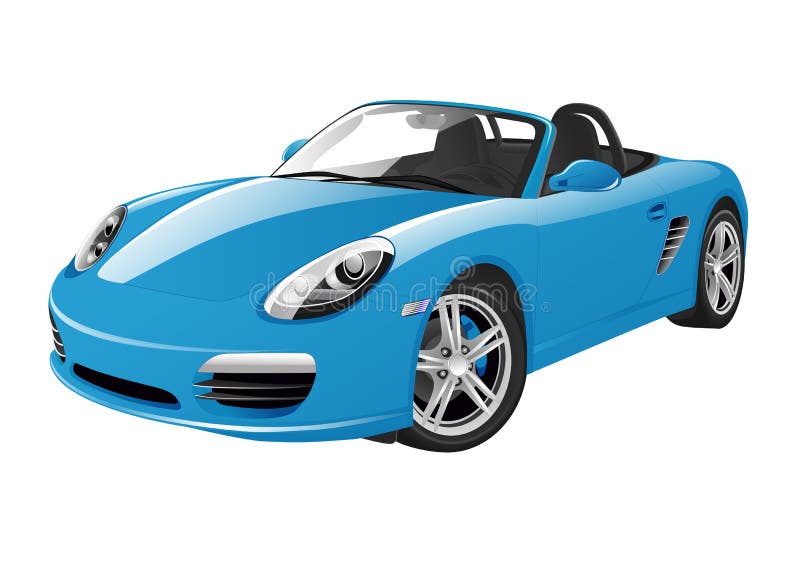 Carro desportivo azul ilustração do vetor. Ilustração de conceito ...
