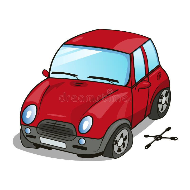 Carro Quebrado Dos Desenhos Animados Ilustrações, Vetores E Clipart De ...