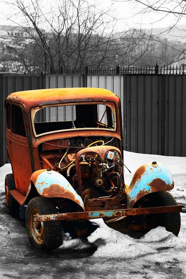 Automóvel Oxidado Do Vintage Imagem de Stock - Imagem de vintage ...