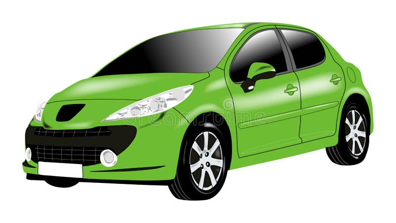 Carro verde ilustração do vetor. Ilustração de vetor, verde - 2163751