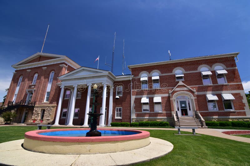 Carroll County Historic Courthouse in Mount Carroll IL Stock Image ...