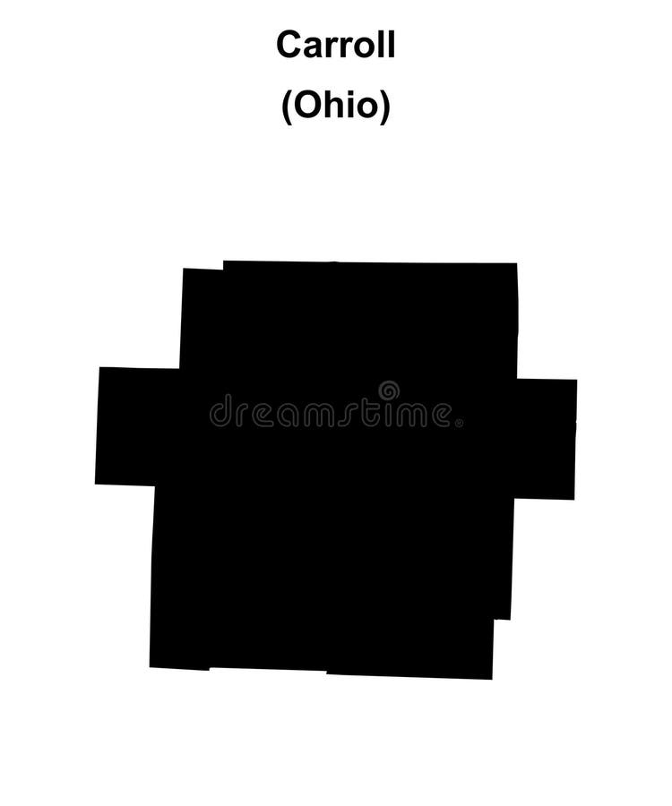 Carroll outline map stock vector. Illustration of silhouette - 361749437