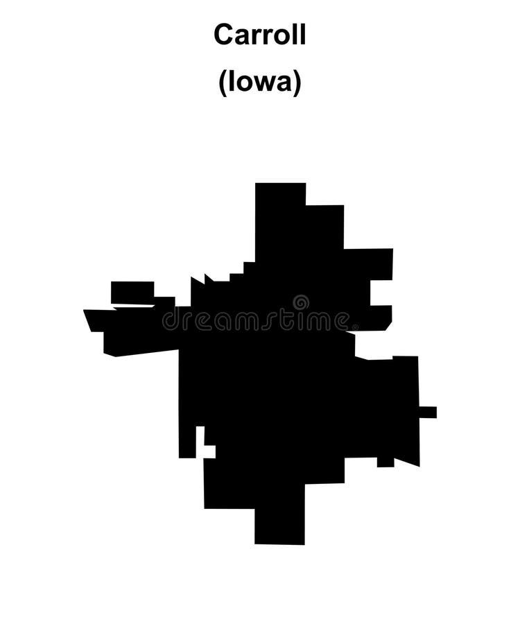 Carroll outline map stock vector. Illustration of detailed - 357272780