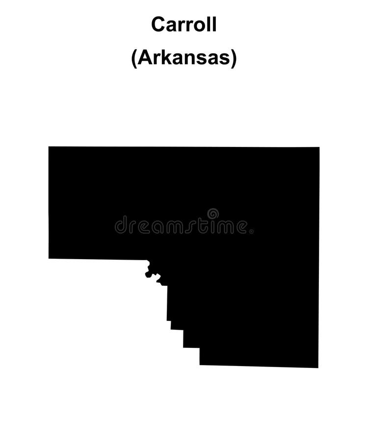 Carroll outline map stock illustration. Illustration of county - 357881673