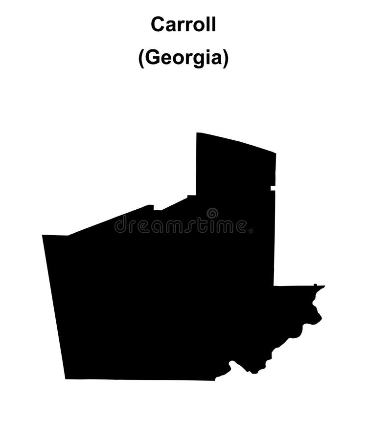 Carroll outline map stock vector. Illustration of tourism - 357890946