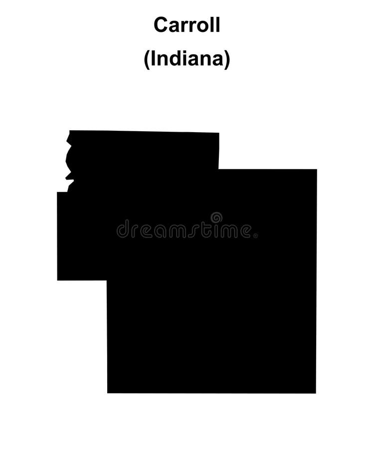 Carroll outline map stock vector. Illustration of counties - 361546125