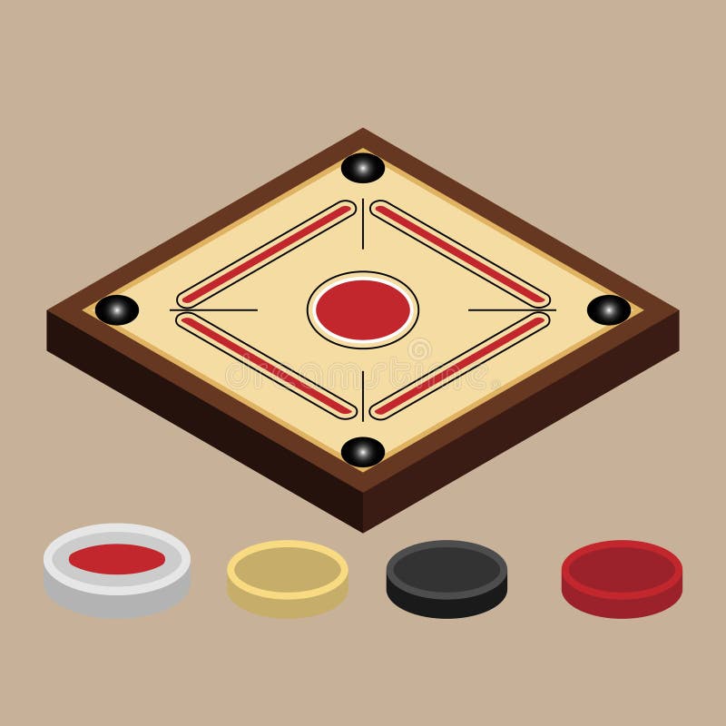 Carrom Board 3D stock illustration. Illustration of pattern - 352065119