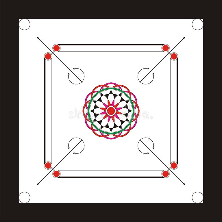 Carrom Board Design stock illustration. Illustration of pastime - 4510354