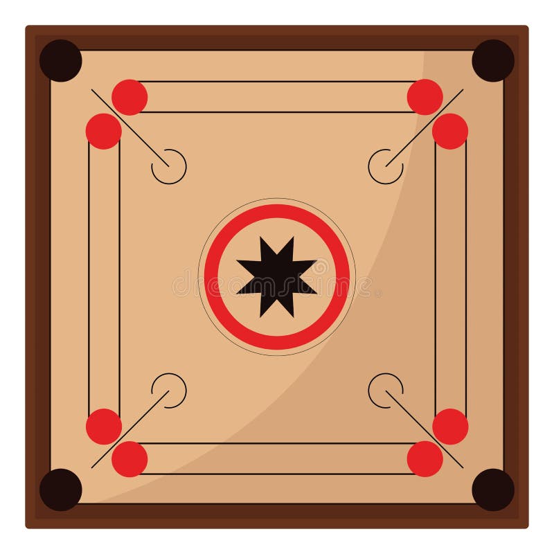 Carrom board, icon stock vector. Illustration of white - 261383306
