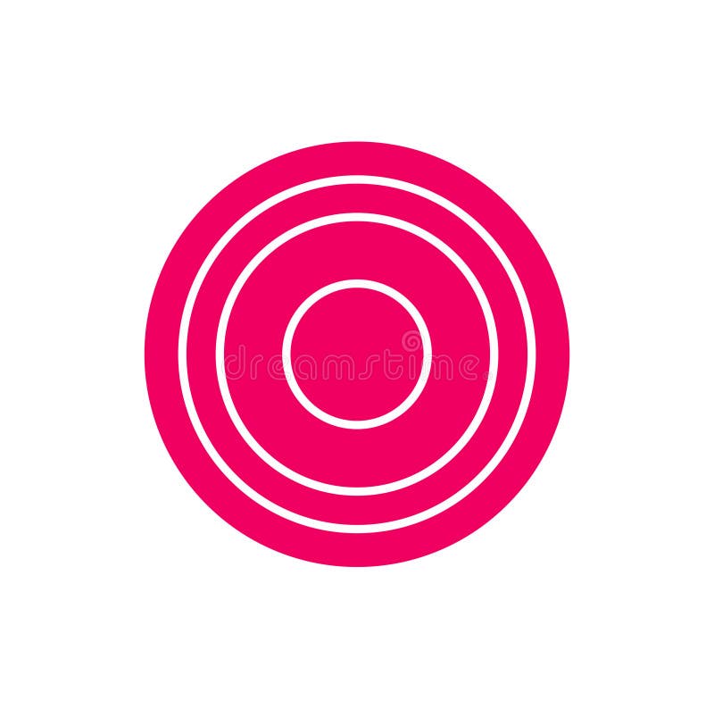 Carrom Circular Pieces of Wood Colored Red Round Icon Stock ...