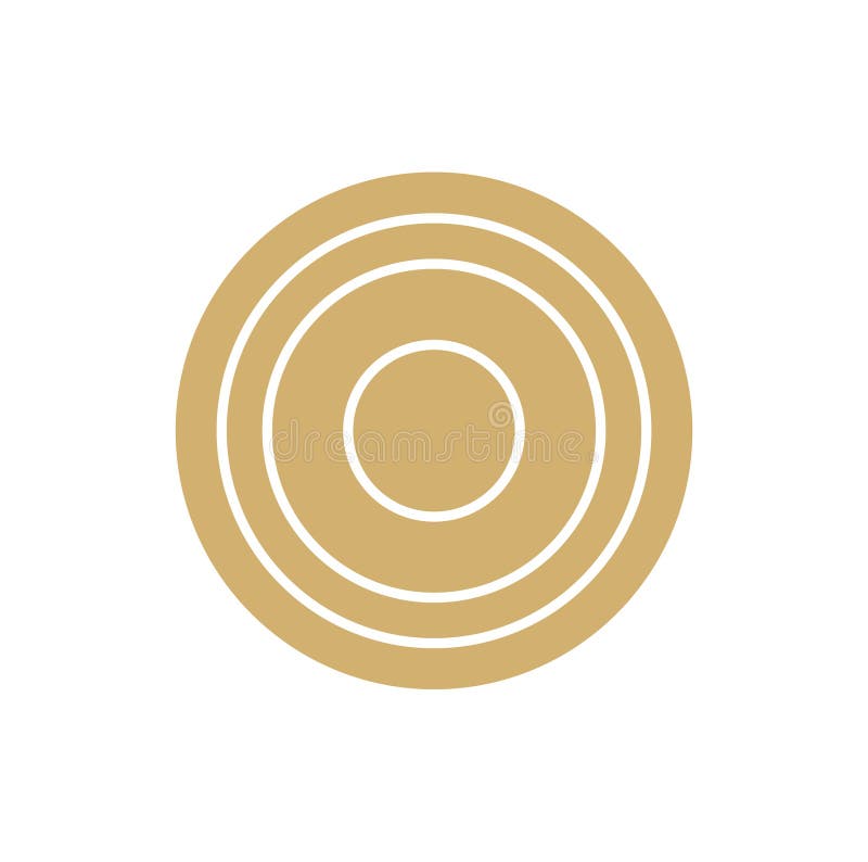 Carrom Circular Pieces of Wood Colored White Round Icon Stock Vector ...