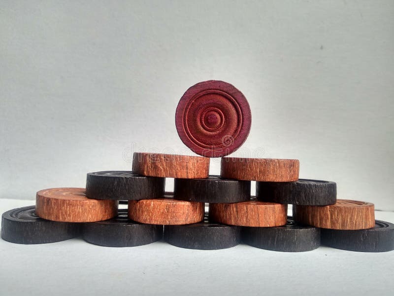 Carrom Coins with Black and White Texture and Indoor Games for Kids ...