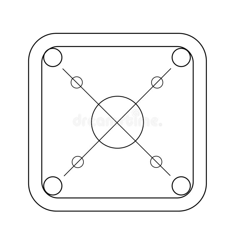 Carrom table icon vector stock illustration. Illustration of popular ...