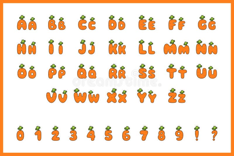 Carrot Alphabet Stock Illustrations – 712 Carrot Alphabet Stock ...