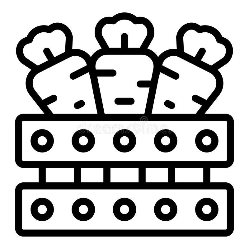 Carrot Box Icon Outline Vector. Juice Fruit Stock Vector - Illustration ...