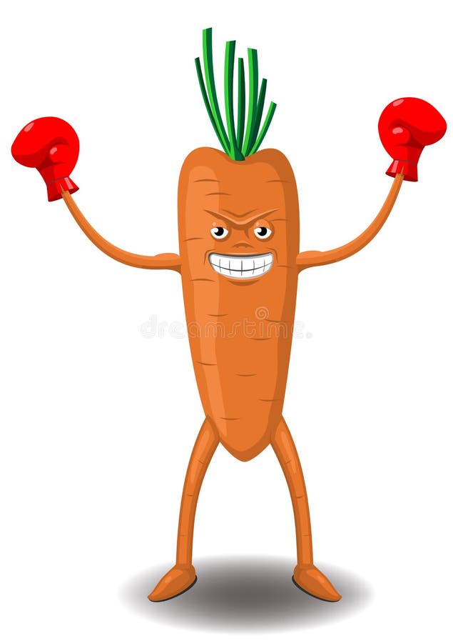 Carrot fight stock illustration. Illustration of beat - 1297188