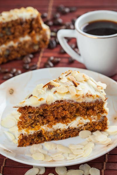 Carrot cake and coffee stock image. Image of coffee, grain - 30966409