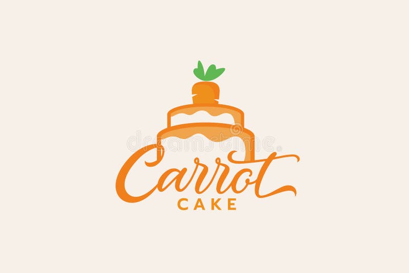 Carrot Cake Logo with a Combination of a Cake and Carrot for Bakery ...