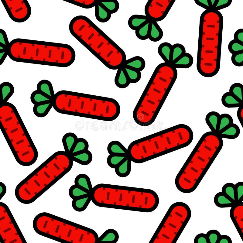 Carrot Cartoon Pattern Seamless. Baby Fabric Texture Stock Vector ...