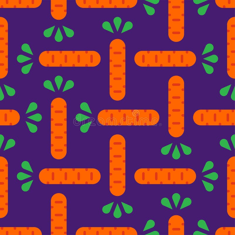 Carrot Cartoon Pattern Seamless. Baby Fabric Texture Stock Vector ...