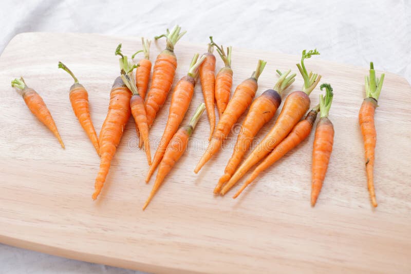 Carrot on chopping block stock photo. Image of tuber - 81095836