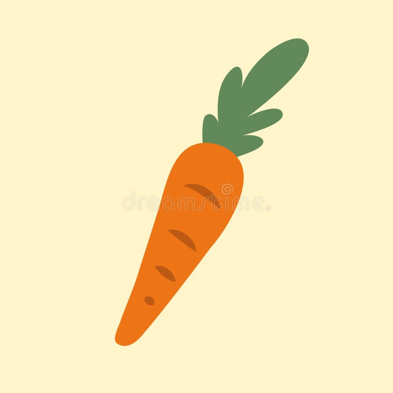 Carrot Design Vector Flat Objects Stock Vector - Illustration of ...