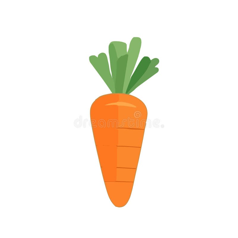 Carrot Flat Design Vector Illustration Stock Vector - Illustration of ...
