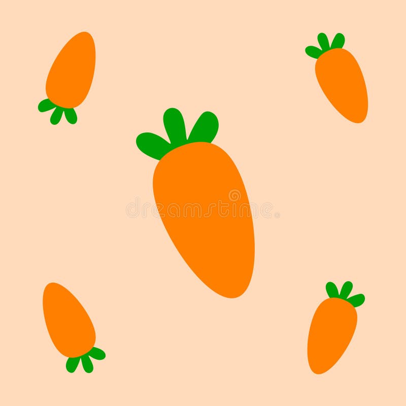Carrot Fruit Seamless for Pattern Fabric, Simple Carrot Fruit Cute ...