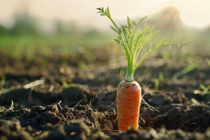 Carrot Growth: Spring S First Bounty Stock Photo - Image of grow, earth ...