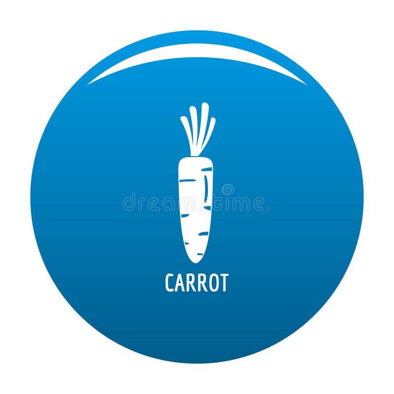 Carrot icon blue vector stock vector. Illustration of market - 109119695