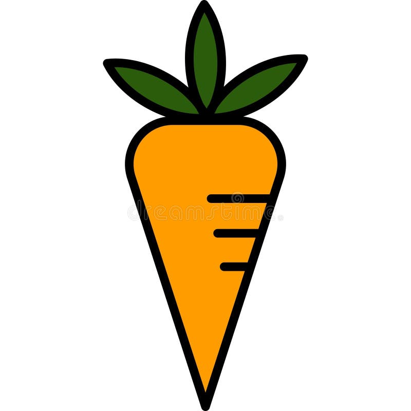 Carrot icon in flat style stock vector. Illustration of orange - 333280804