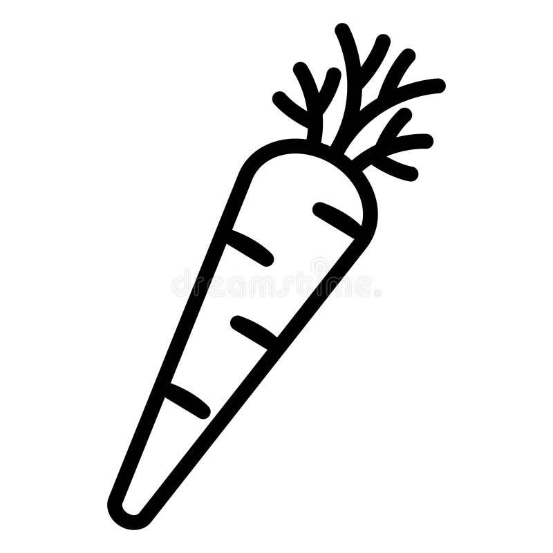 Carrot Icon. Icon of Carrot in Outline or Line Style Stock Vector ...