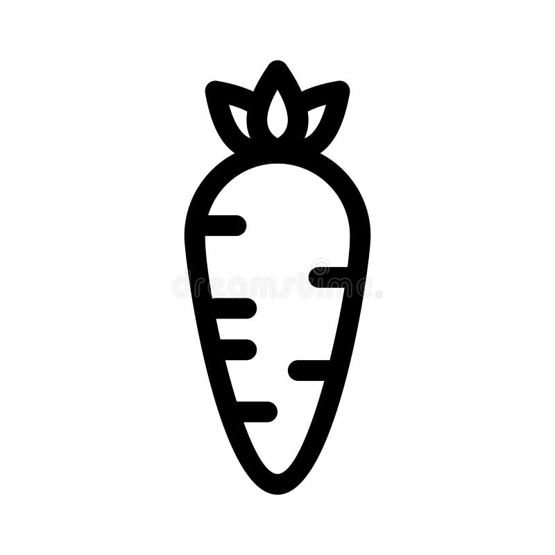 Carrot Icon. Outline Carrot Vector Icon for Web Design Isolated ...