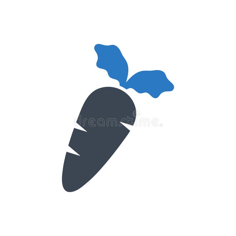 Carrot Icon. Simple Vector Graphics Stock Vector - Illustration of icon ...