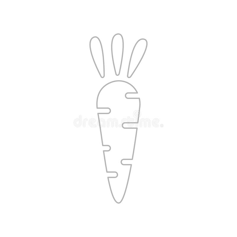 Carrot Icon on a White Background, Vector Illustration Stock Vector ...