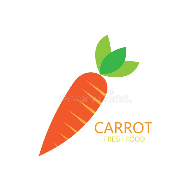 Carrot Illustration Logo Vector Stock Vector - Illustration of ...