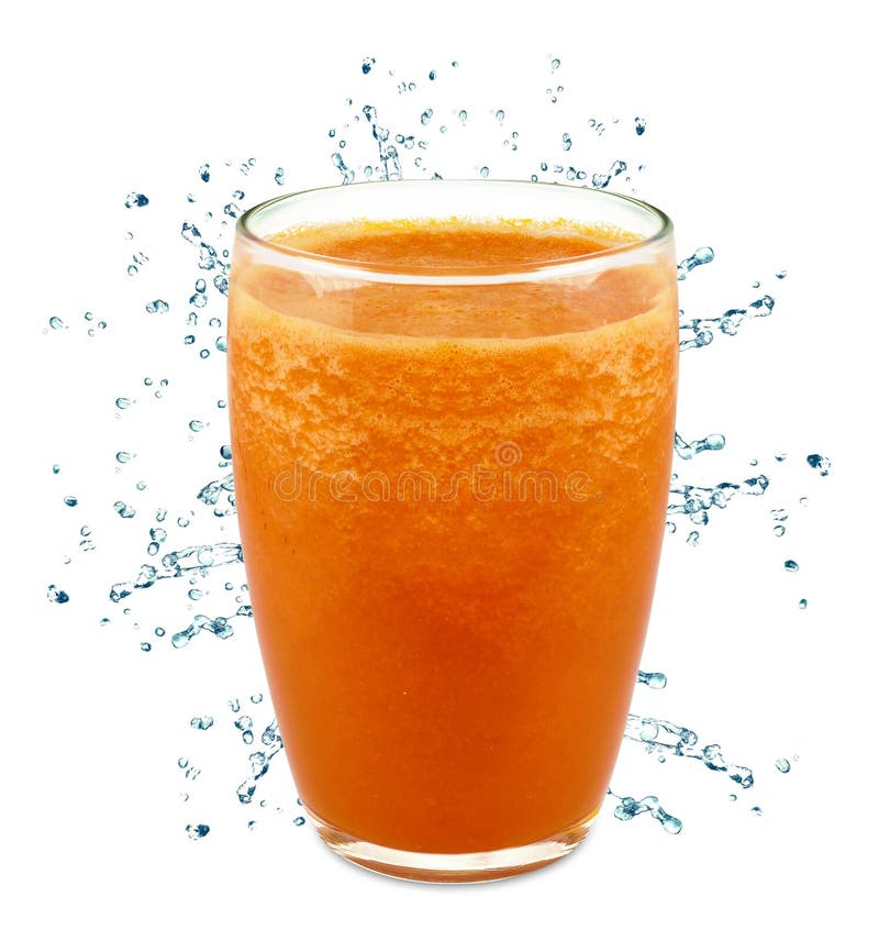 Splashing Carrot juice stock image. Image of glass, drink - 7675995