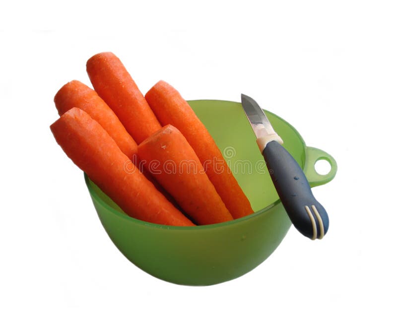 Carrot and Knife stock photo. Image of peeled, health, plastic - 777086