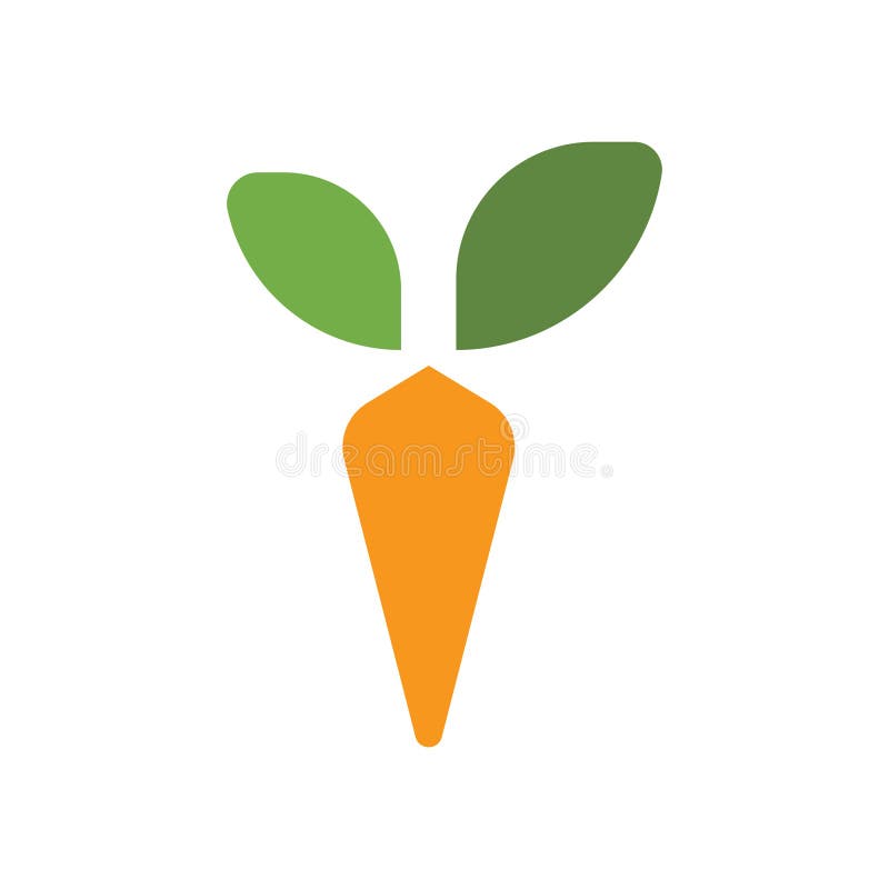 Carrot Logo Template Icon stock vector. Illustration of green - 348247230