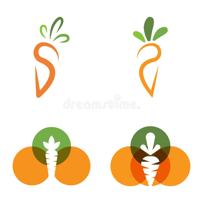Carrot Logo Template Icon stock vector. Illustration of vector - 349855282