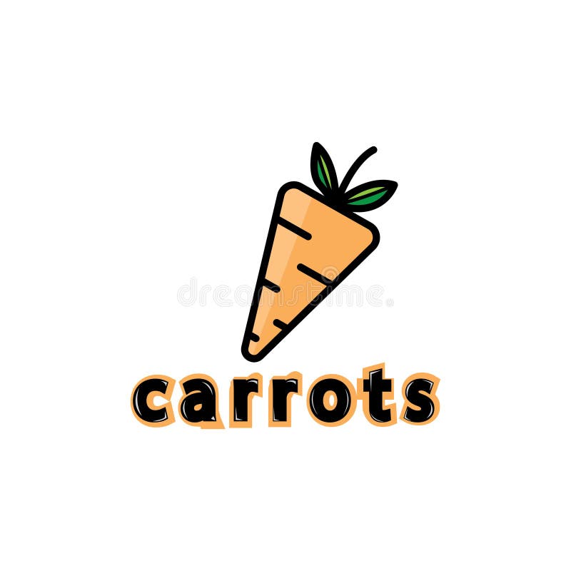 Carrot Logo Template Illustration Design Vector Outline Stock Vector ...