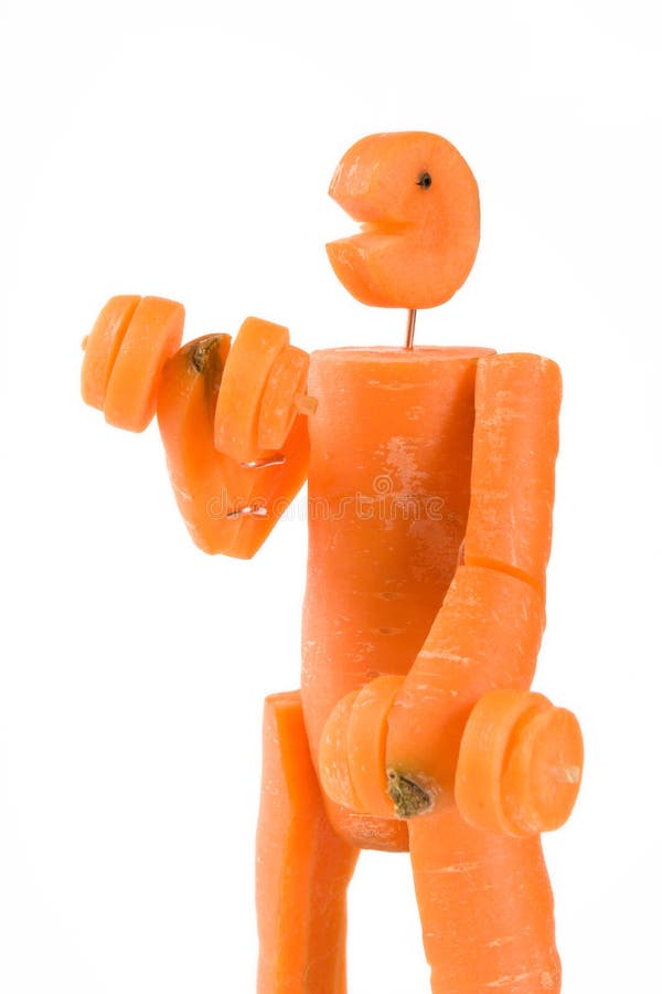Carrot Man Fitness stock image. Image of muscle, carrot - 2047315