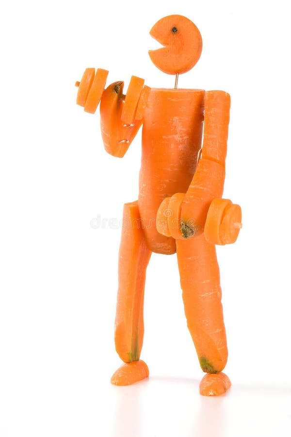 Carrot Man Fitness stock image. Image of muscle, carrot - 2047315