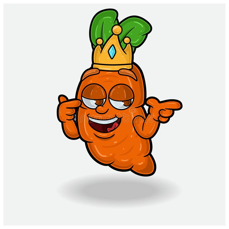 Carrot Mascot Character Cartoon with Smug Expression Stock Vector ...